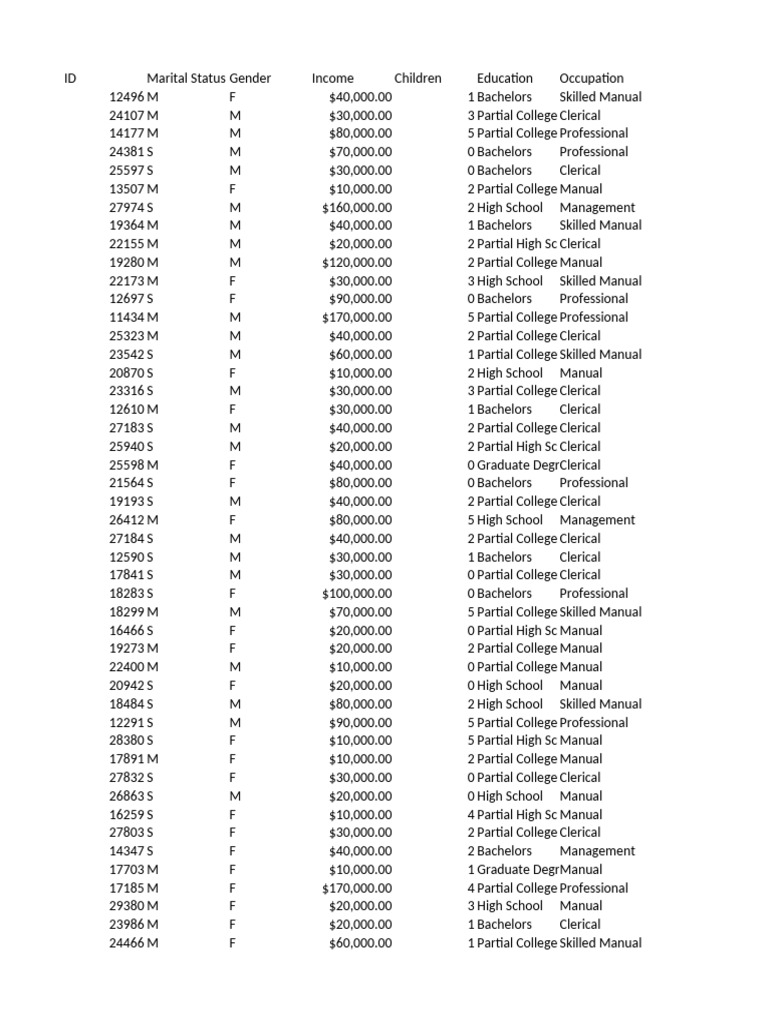 Excel Portfolio Project Dataset | PDF