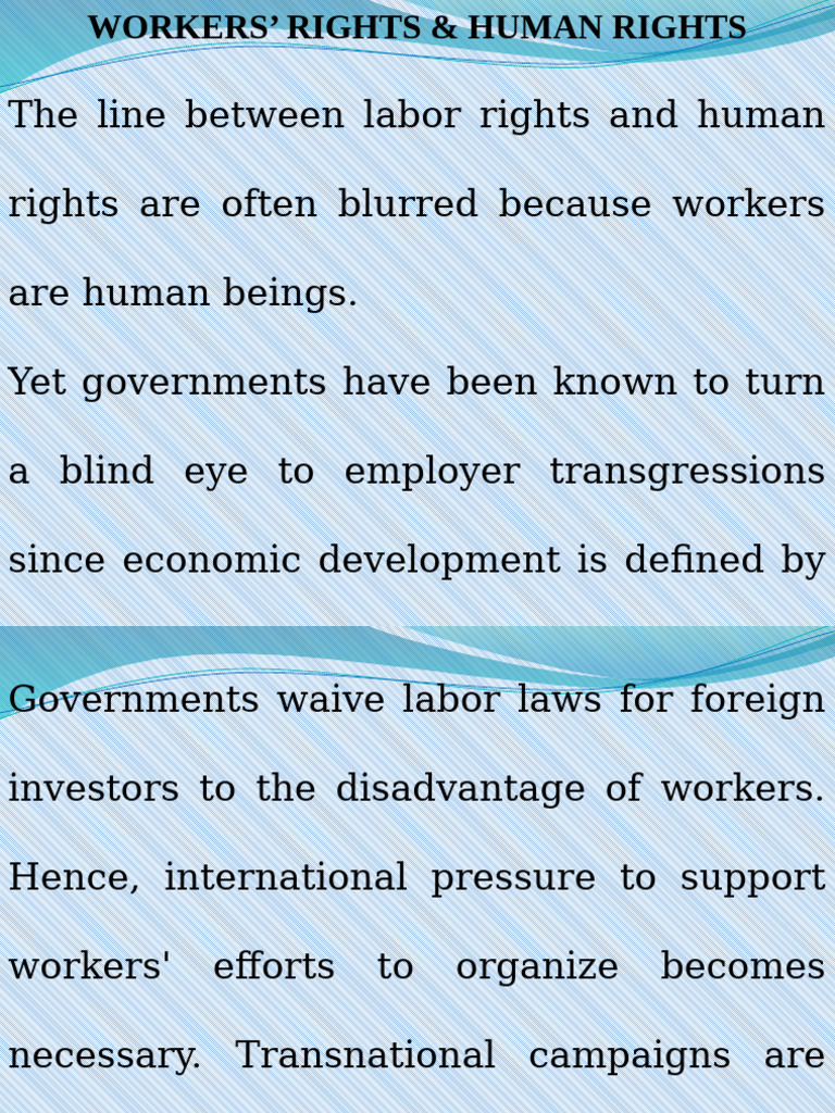 Workers' Rights | PDF