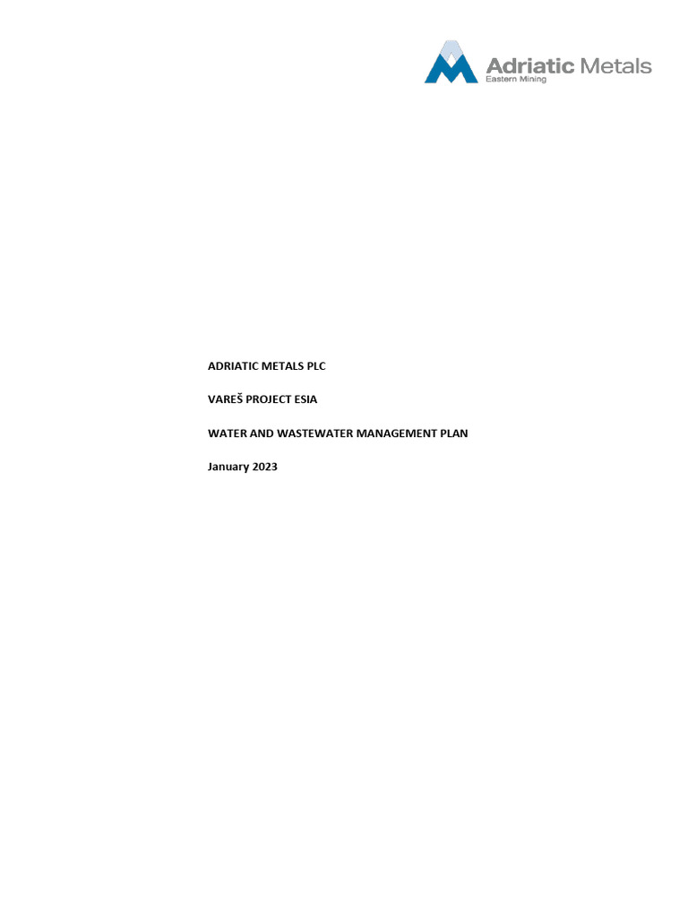 Water and Wastewater Management Plan Version 3 | PDF | Water Resources ...