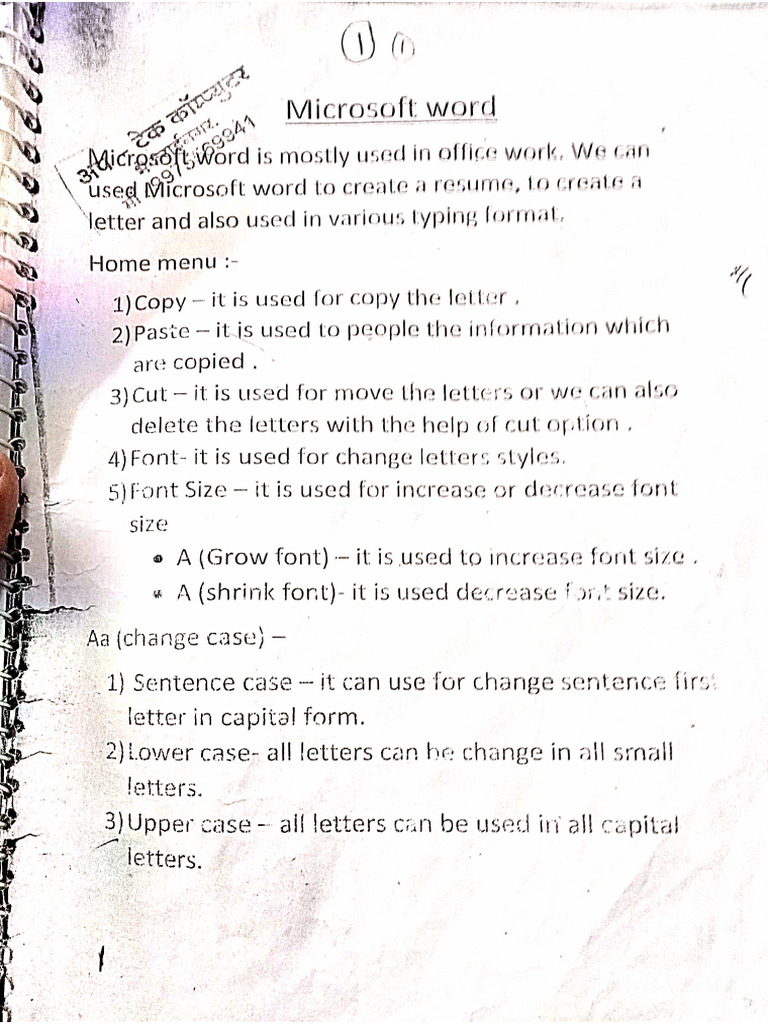 Ms-Cit (English) Notes | PDF