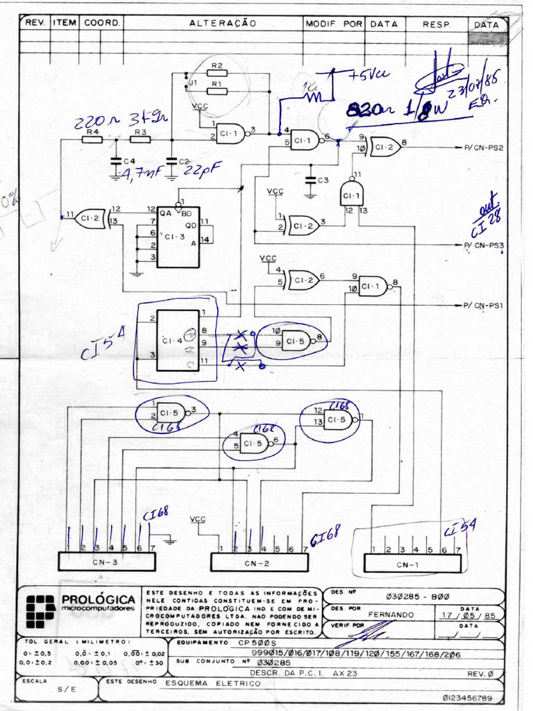 Cp500 Esquema Placa Ax23 | PDF