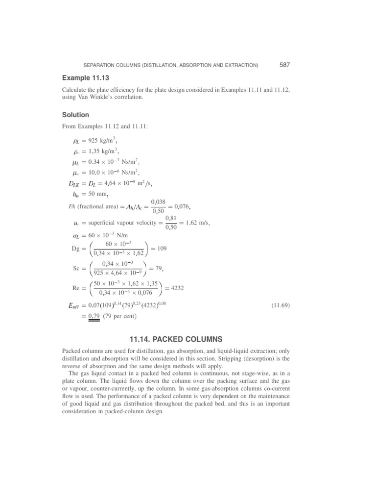 Che 305 Handout Iiia Packed Tower | PDF