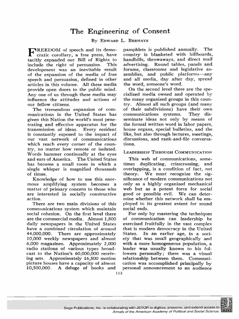 The Engineering of Consent Explained | PDF | Communication | Knowledge