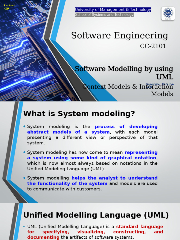 Lecture Software Modelling - UML 1 | PDF | Unified Modeling Language | Use Case