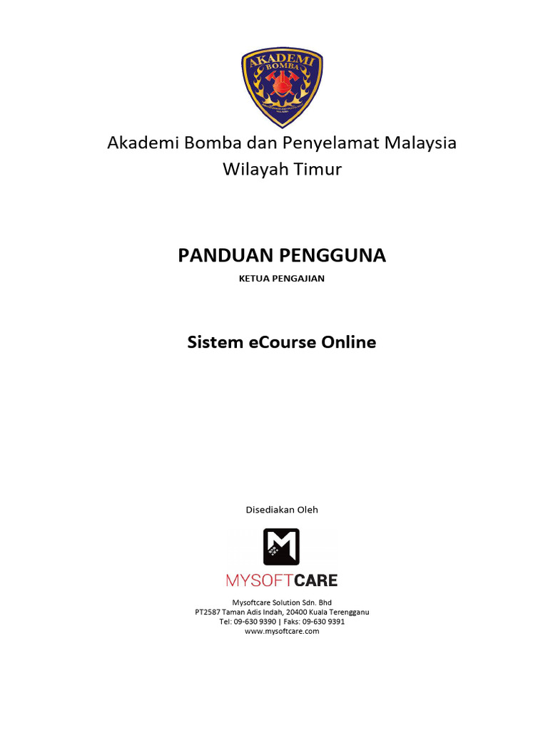 KPJ - Panduan Pengguna - Sistem Ecourse | PDF
