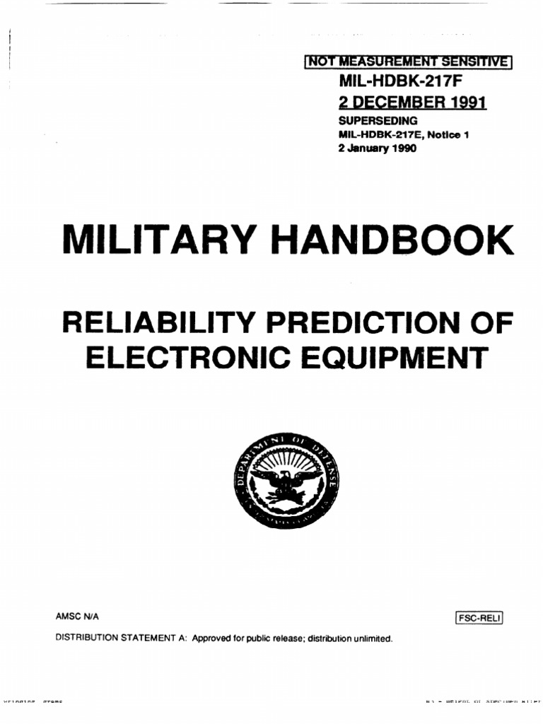 Mil HDBK 217F | PDF | Reliability Engineering | Transistor