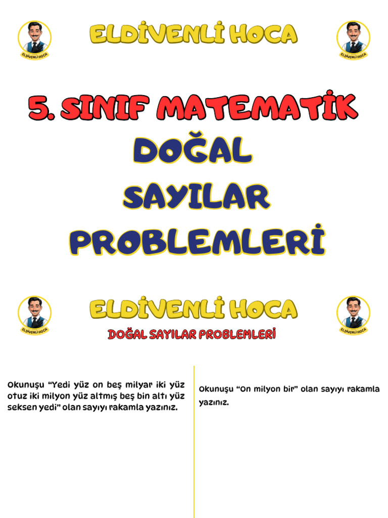 Sinif Doğal Sayilar Problemler | PDF