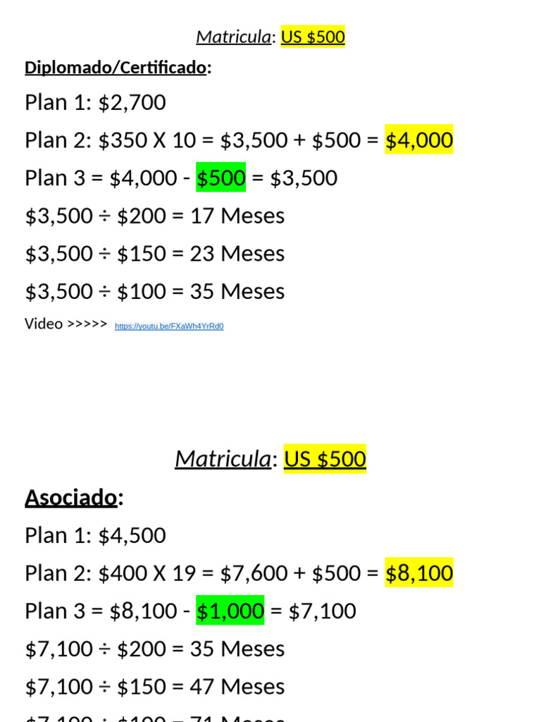 1 Plan 3 Con Beca | PDF