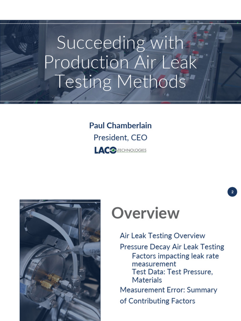 Production Air Leak Testing Methods | PDF | Leak | Heat