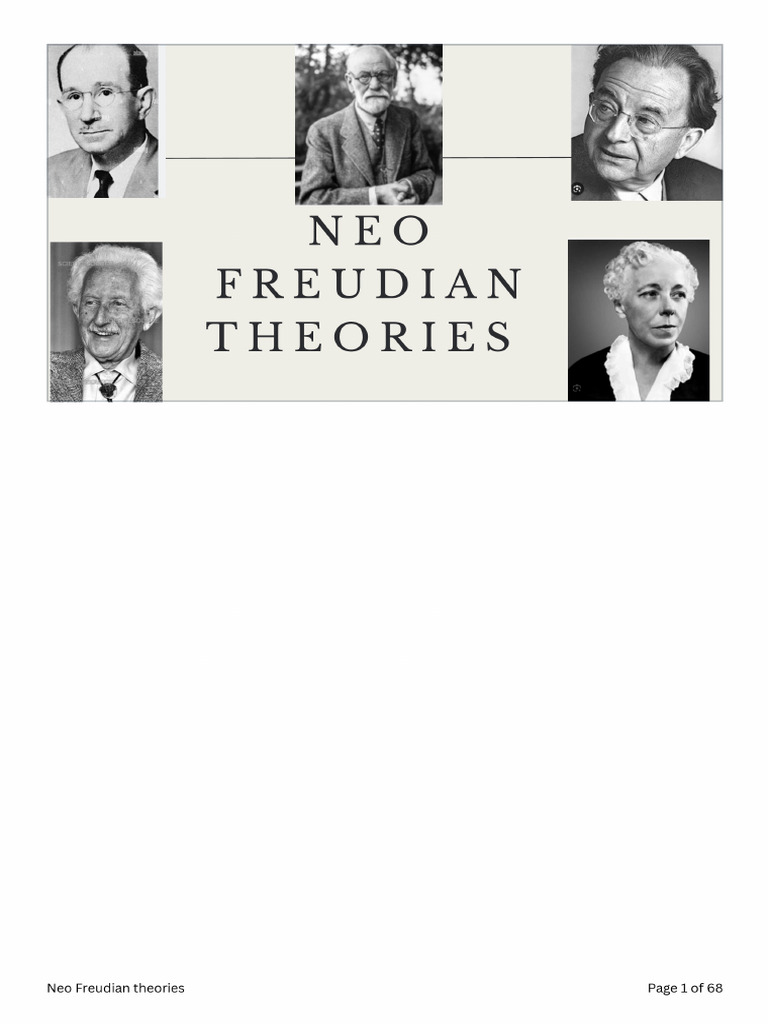 Neo Freudian Theories - 20241011 - 102211 - 0000 | PDF
