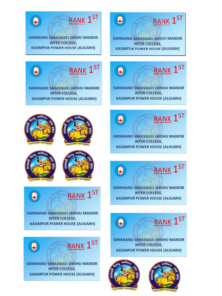 Award School Sticker | PDF