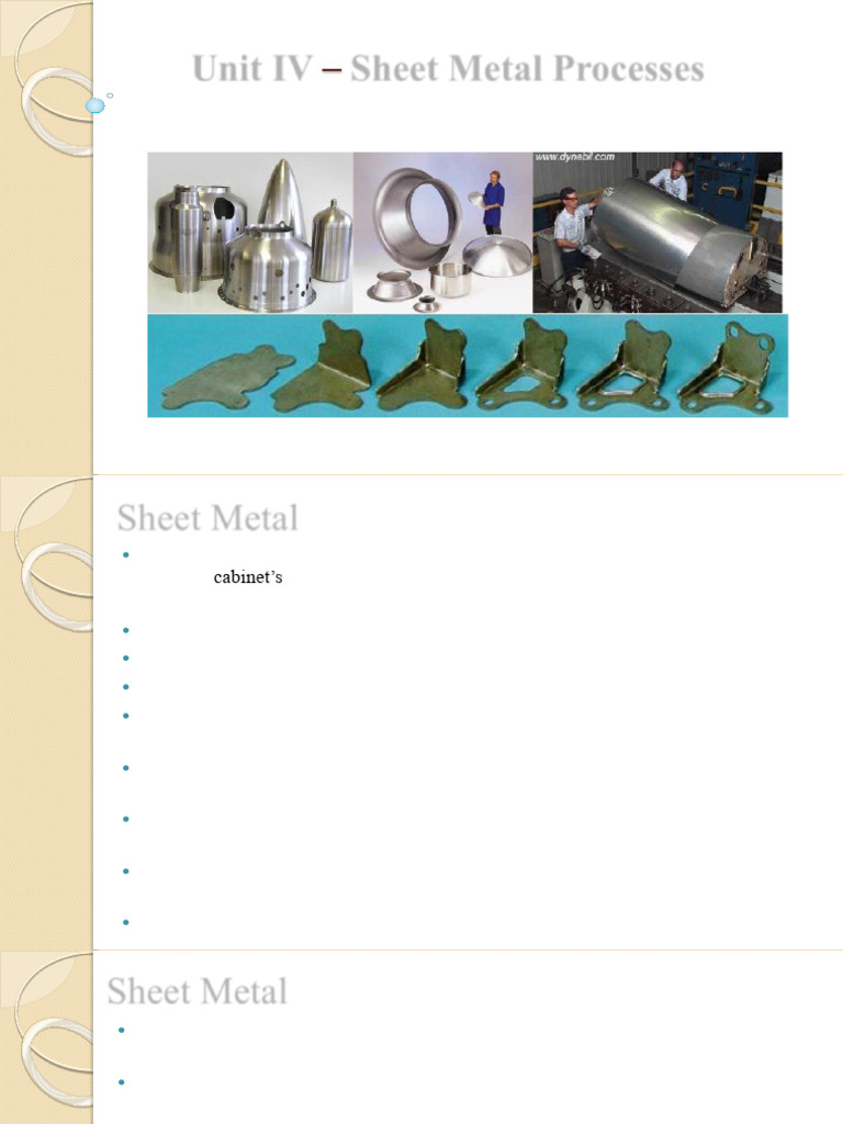 unt 4 manu tech | PDF | Sheet Metal | Bending