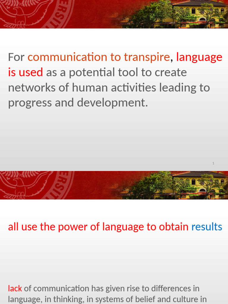 PURPOSIVE COMMUNICATION LESSON 1-2 | PDF
