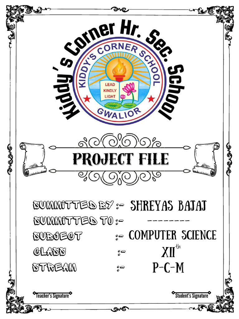 Project File v0.1 | PDF