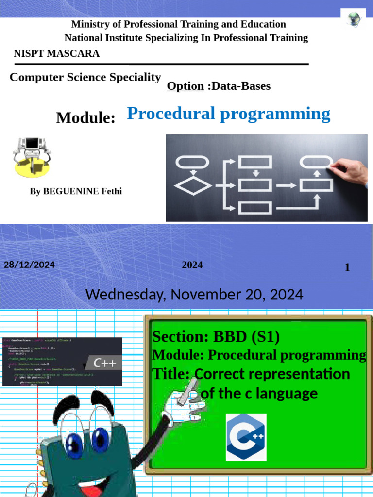 Programming C (DB S1 2024) | PDF | C (Programming Language) | Computer Programming