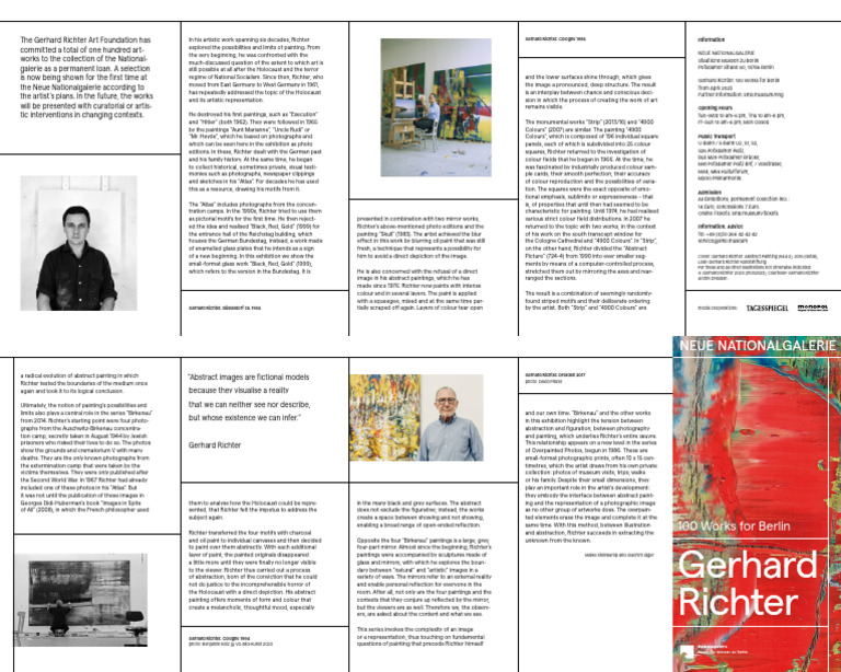Gerhard Richter 100 Works Berlin | PDF | Paintings | Plastic Arts