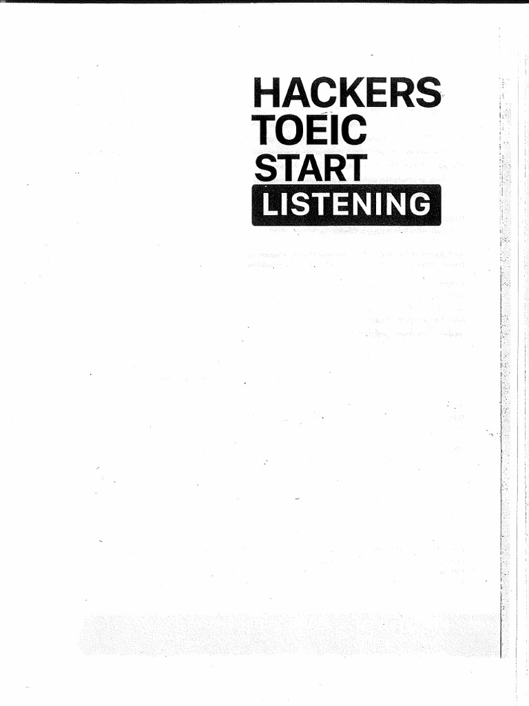 Hackers Toeic Listening | PDF