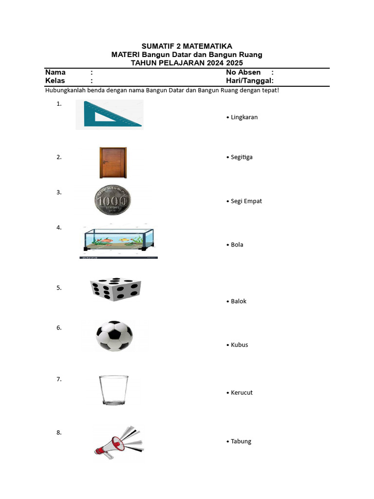 SUMATIF 2 MATEMATIKA Sudah Revis | PDF
