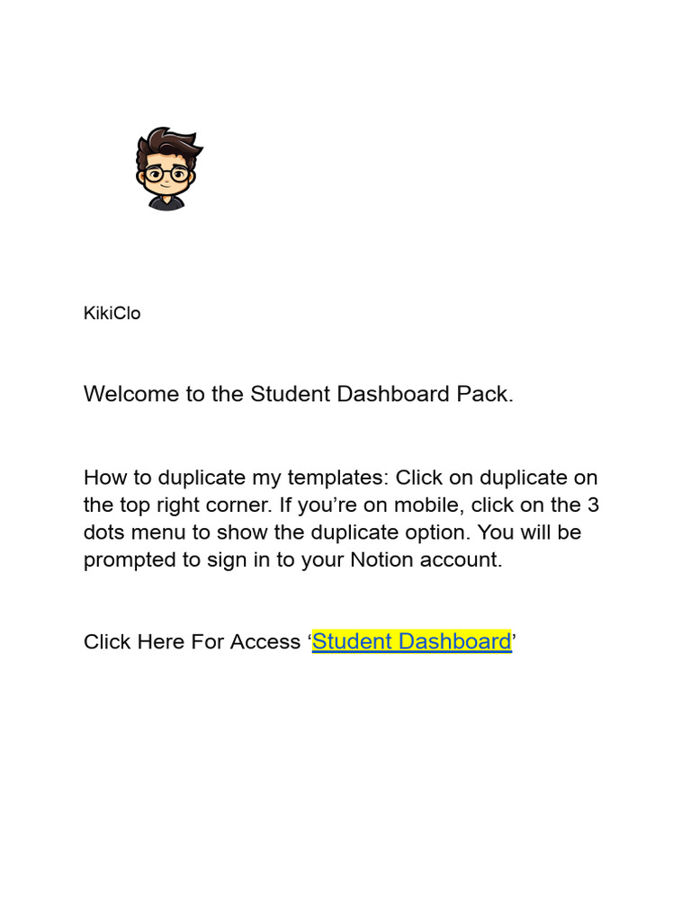 Student Dashboard Pdf