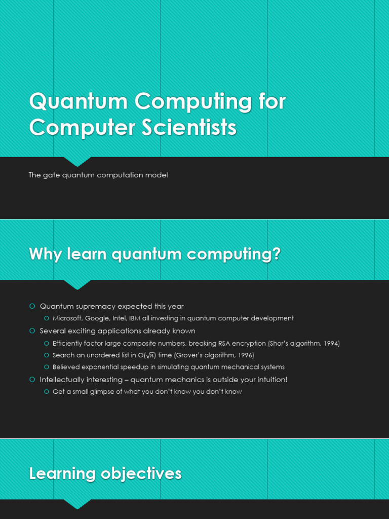 Quantum Computing For Computer Scientists | PDF | Quantum Computing ...