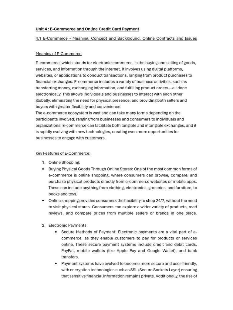 Unit 4 | PDF | Online Shopping | E Commerce