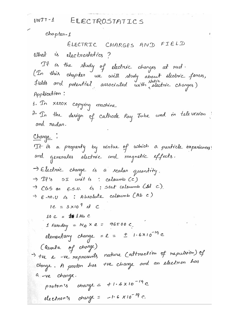 Electric Charges and Field | PDF