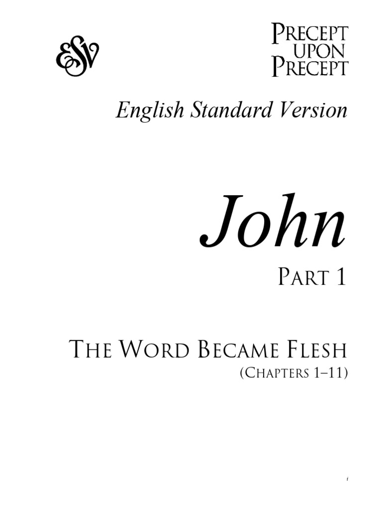 John Part 1 Precept Upon Precept-ESV | PDF | Gospel Of John | Jesus