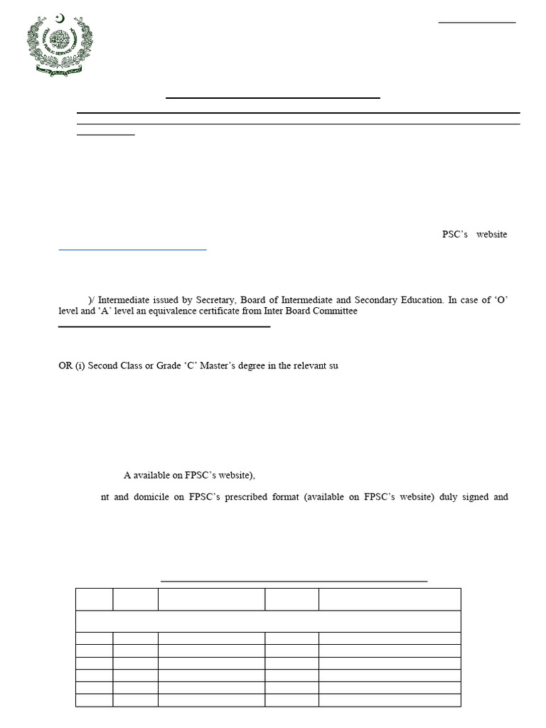 FPSC Associate Professor Results | PDF