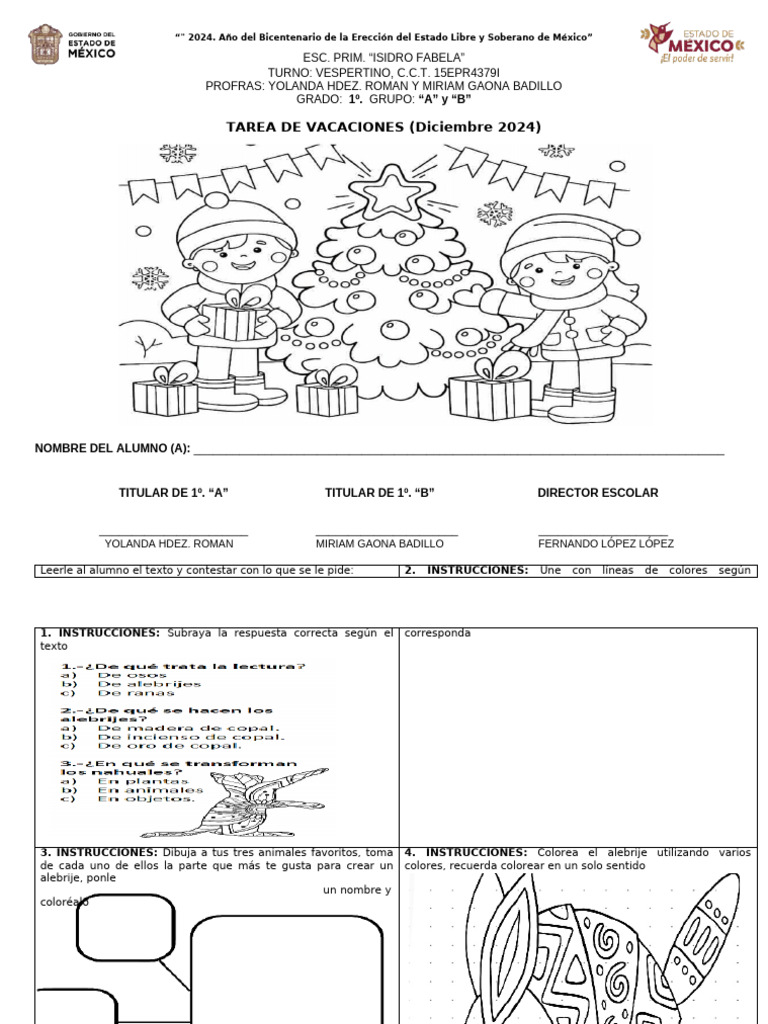 Tarea Vacac. (Dic. 2024) | PDF