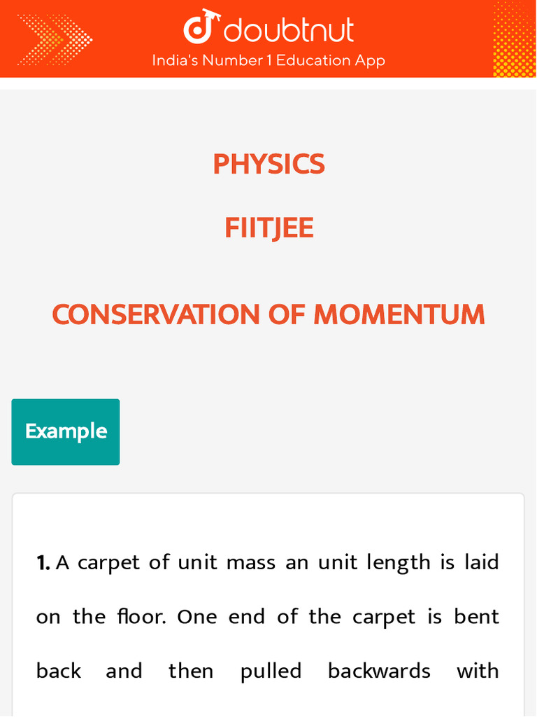 Conservation of Momentum Problems | PDF | Collision | Mass