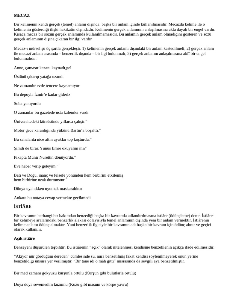 Edebi Sanatlar | PDF