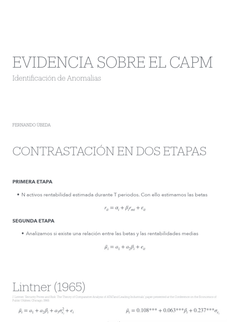 Análisis de Anomalías del CAPM | PDF