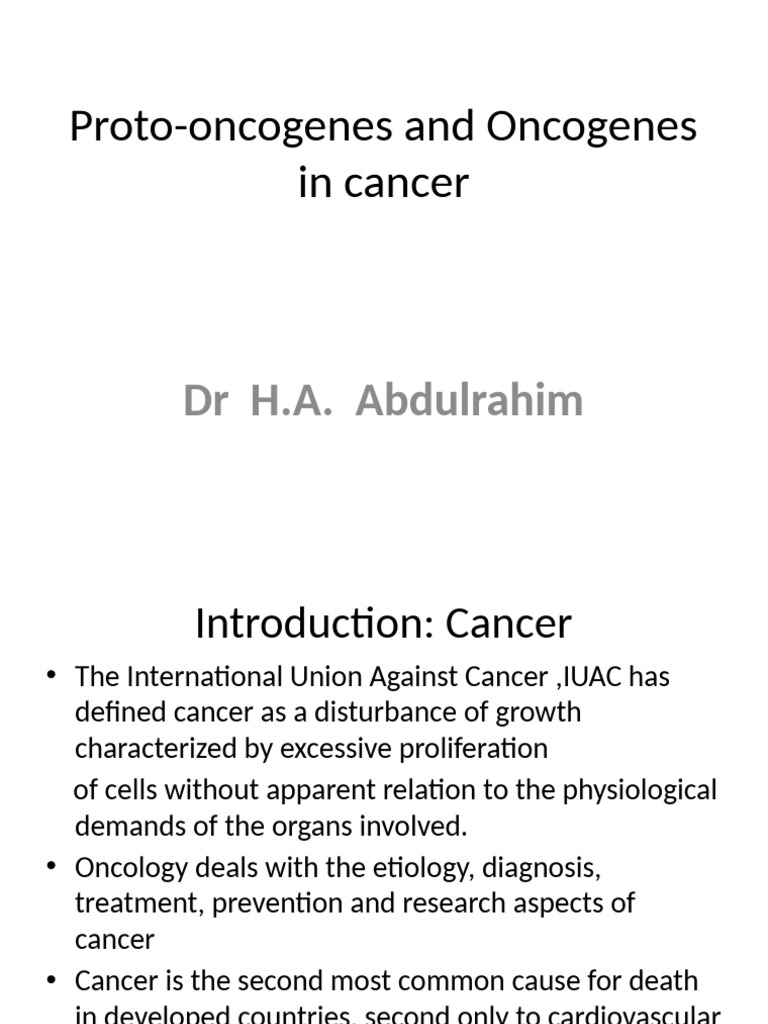 Proto-Oncogenes and Oncogenes in Cancer | PDF | Oncogene | Cell Cycle