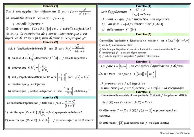 Série Applications 1bac SM @EXEROU | PDF
