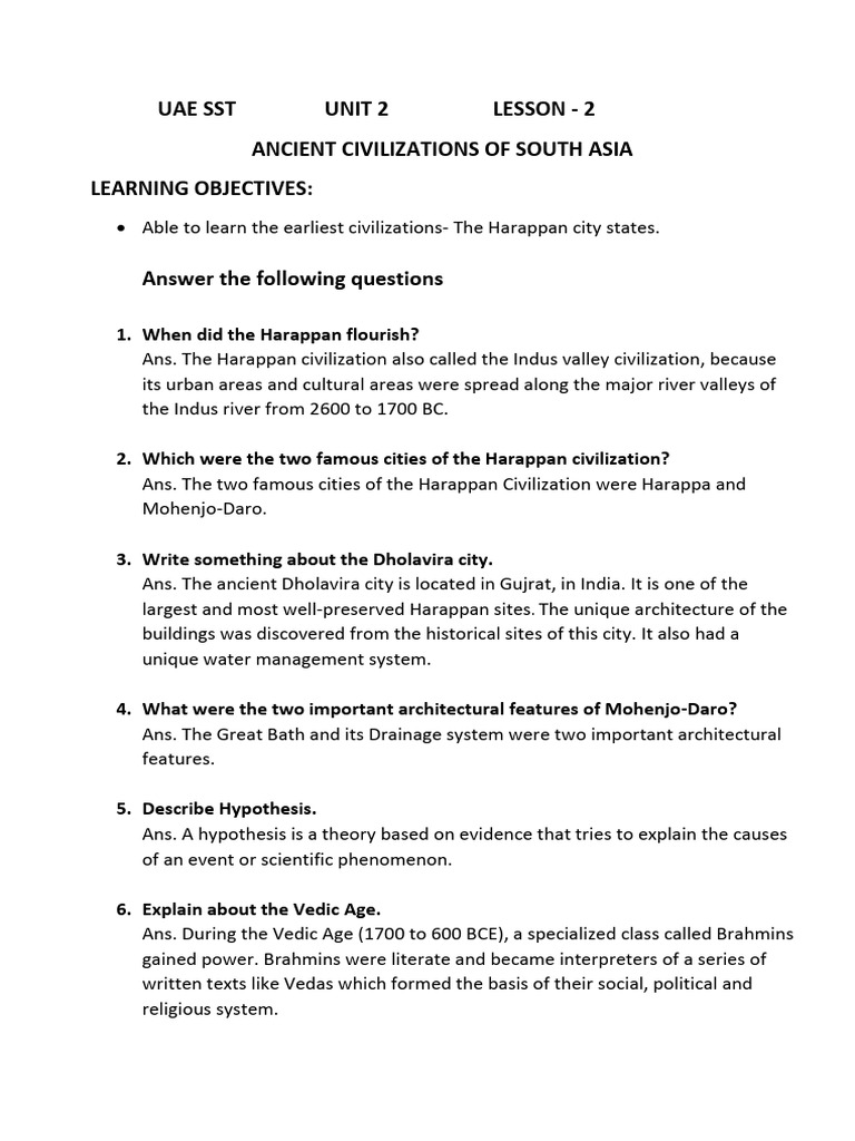 Uae SST - Unit - 2 - Lesson - 2 Grade-7 Notes | PDF