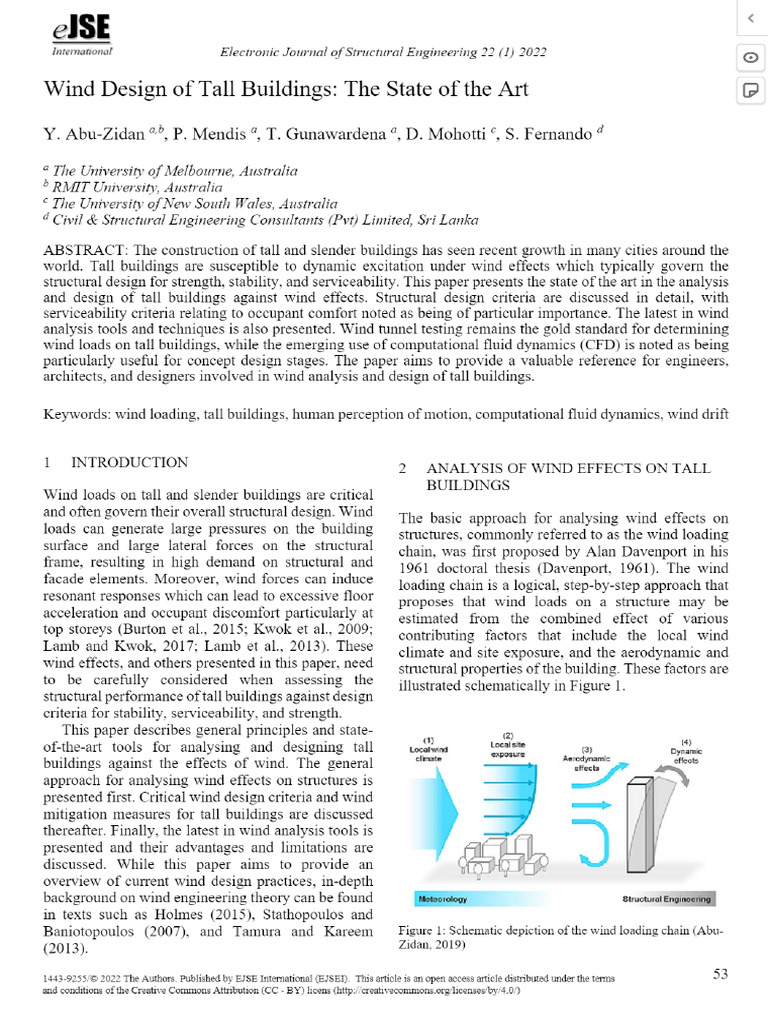 View of Wind Design of Tall Buildings_ The State of the Art | PDF