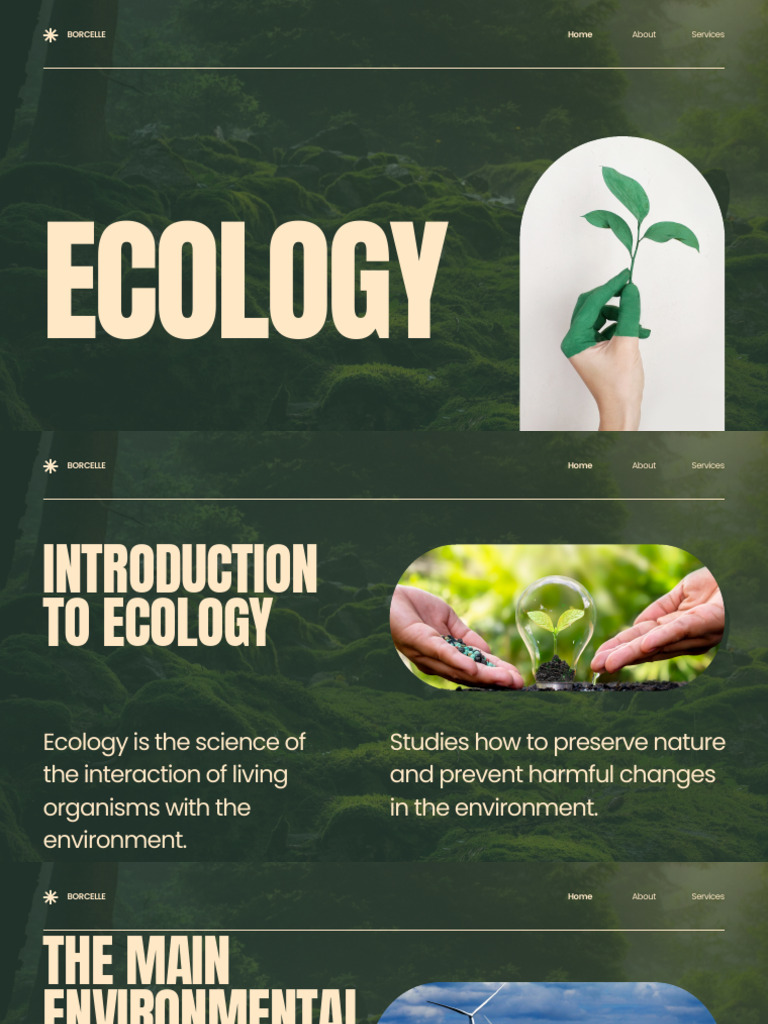Green and White Modern Ecology Presentation | PDF