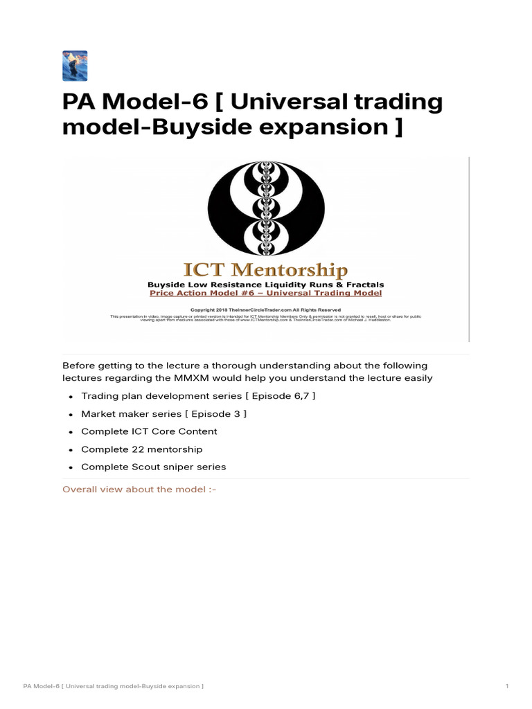 ICT MMXM Model - 240927 - 191926 | PDF | Market Maker | Market Liquidity