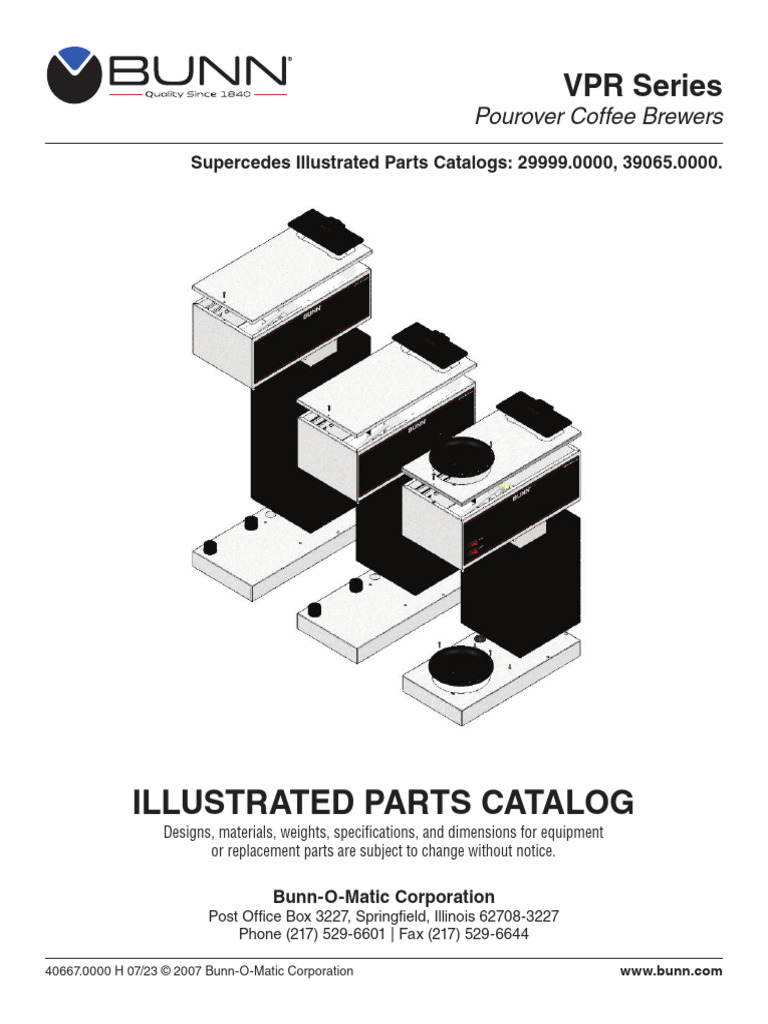 Illustrated Parts Catalog: VPR Series | PDF | Drink | Screw