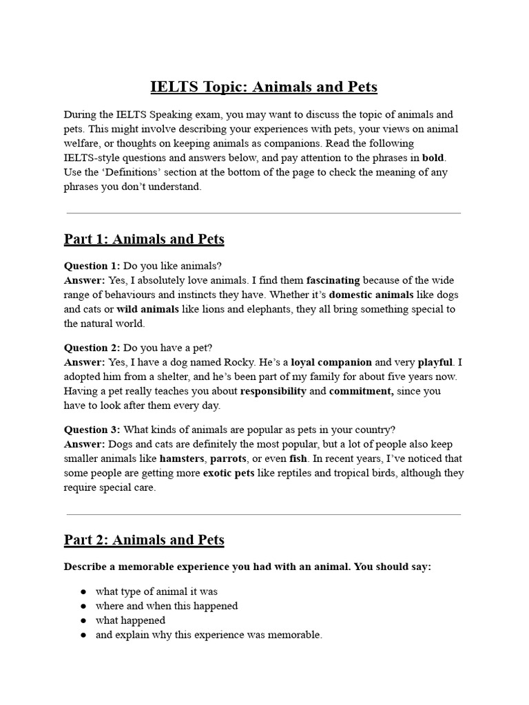 Ele Ielts Academy - Example Speaking Topics | PDF | Internet | Pet
