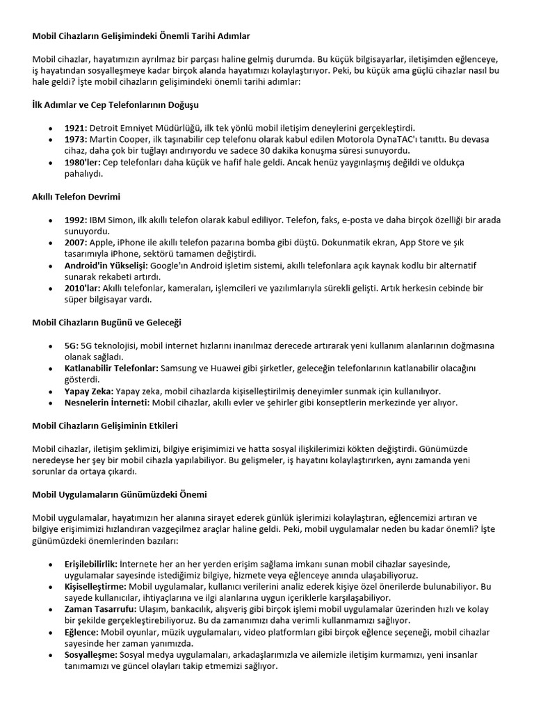 Mobil Programlama Ders Notları 1-1 | PDF