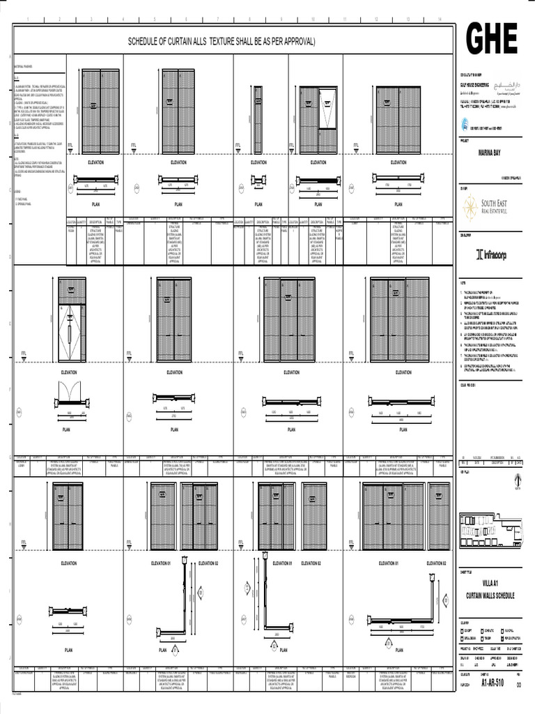 A1-Ar-510-Curtain Walls Schedule | PDF | Architectural Design ...