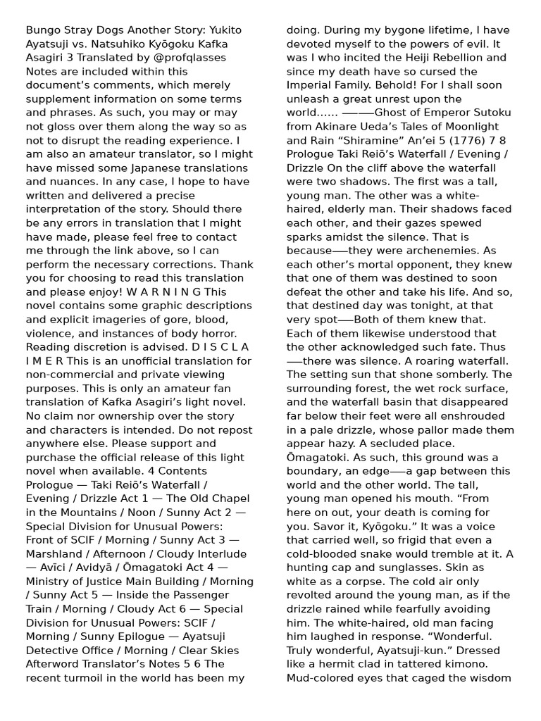 Bungo Stray Dogs B | PDF