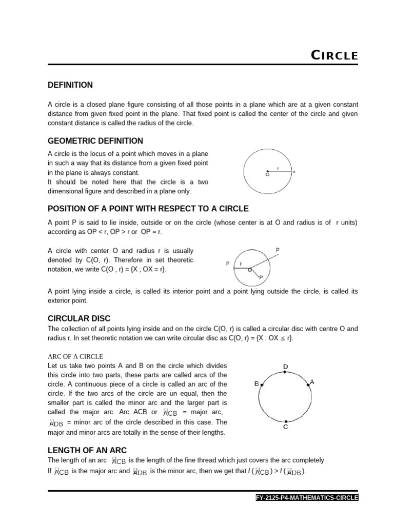Circle | PDF | Circle | Perpendicular