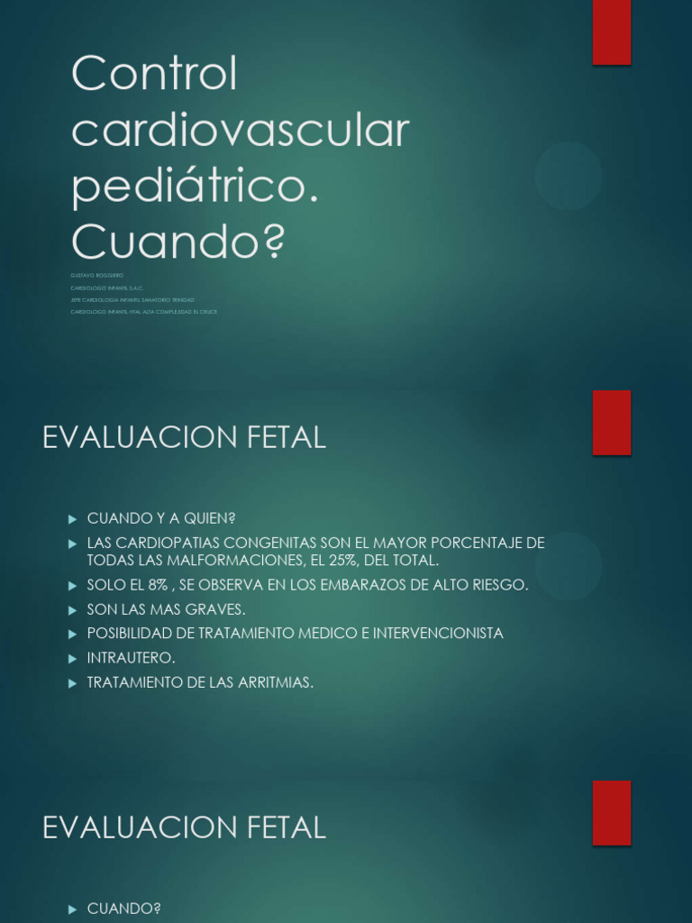 Control Cardiovascular 2 | PDF | Defecto cardiaco congenito | Sistema ...