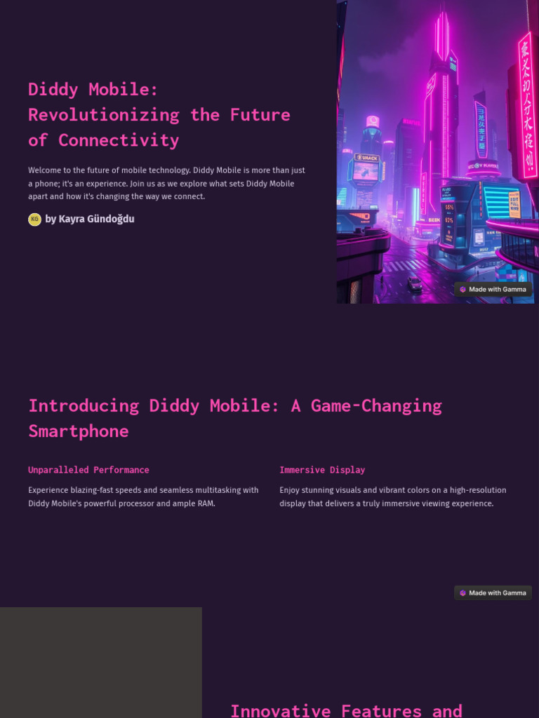 Diddy Mobile Revolutionizing The Future of Connectivity | PDF