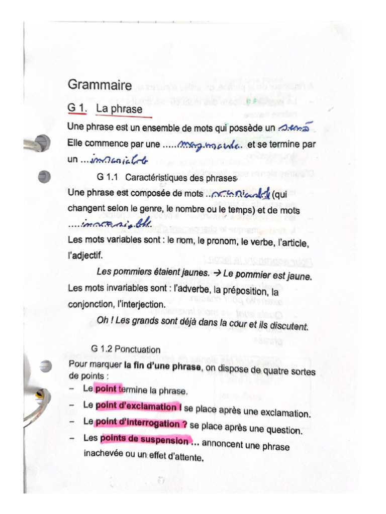 Grammaire | PDF