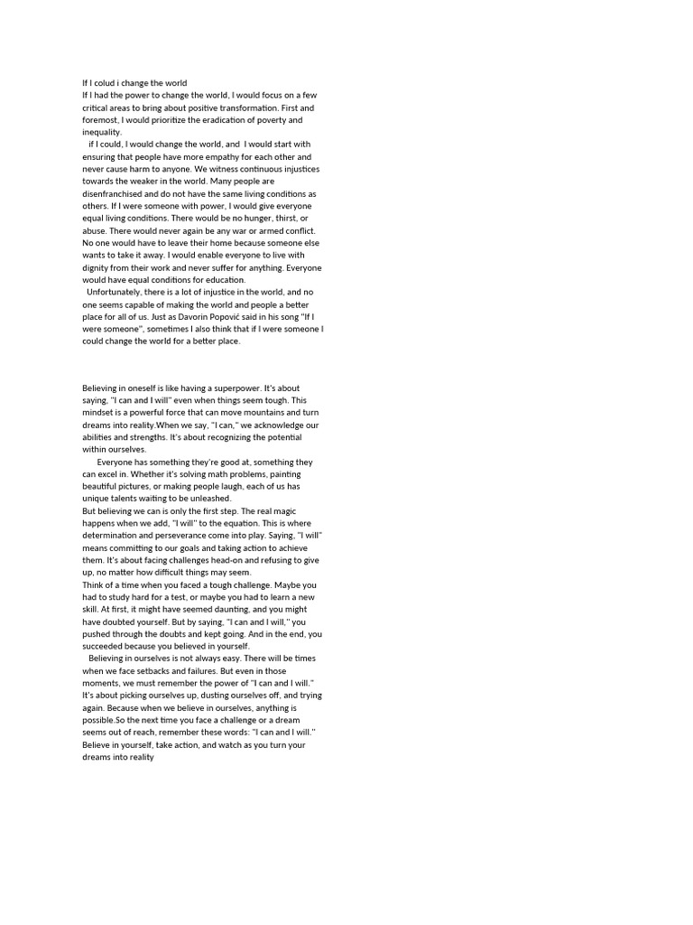 If I Colud I Change The World | PDF