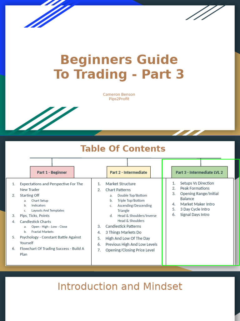 Beginners Guide To Trading - Part 3 | PDF
