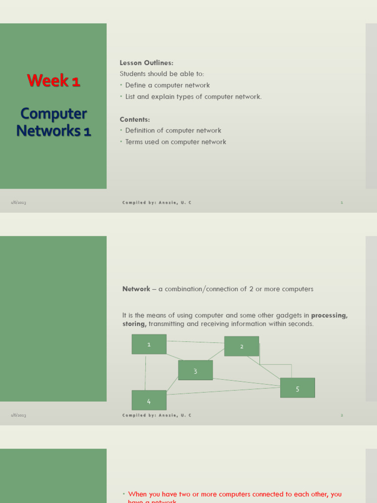 Easter Term - JS 3 ICT - Week 1 - Computer Network I | PDF | Computer Network | Local Area Network